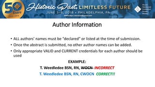 50th Annual Conference Abstract Submission Instructions | PPTX