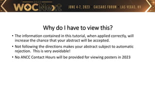 WOCNext® 2023 Abstract Instructions | PPTX