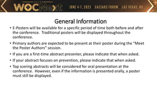 WOCNext® 2023 Abstract Instructions | PPTX