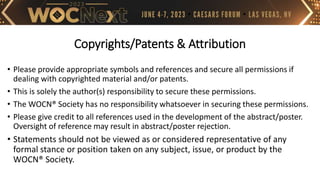 WOCNext® 2023 Abstract Instructions | PPTX