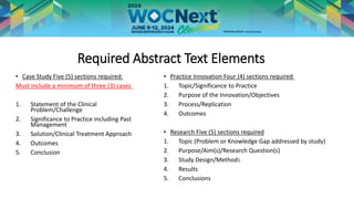 WOCNext® 2024 Abstract Instructions | PPTX