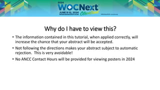 WOCNext® 2024 Abstract Instructions | PPTX