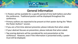WOCNext® 2024 Abstract Instructions | PPTX