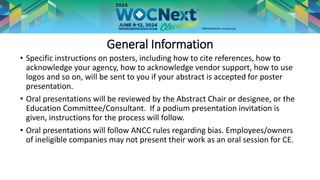 WOCNext® 2024 Abstract Instructions | PPTX