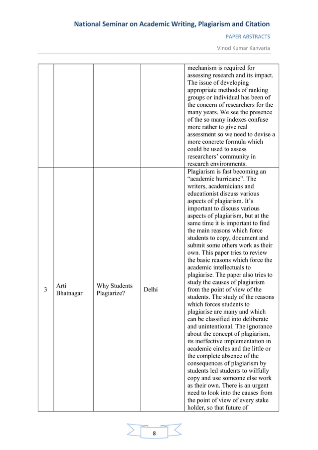 Paper Abstracts National Seminar February 2017 | PDF