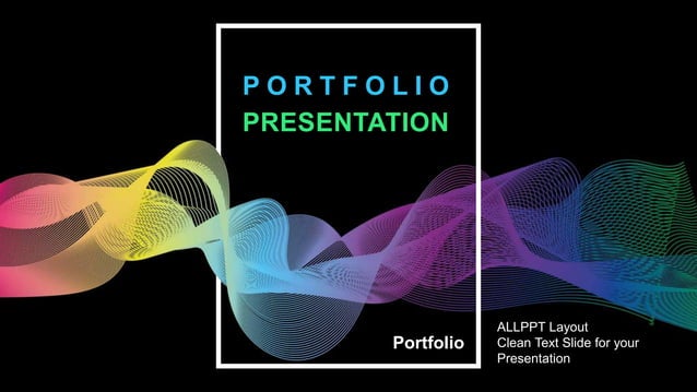 Abstract wave lines power point templates | PPT