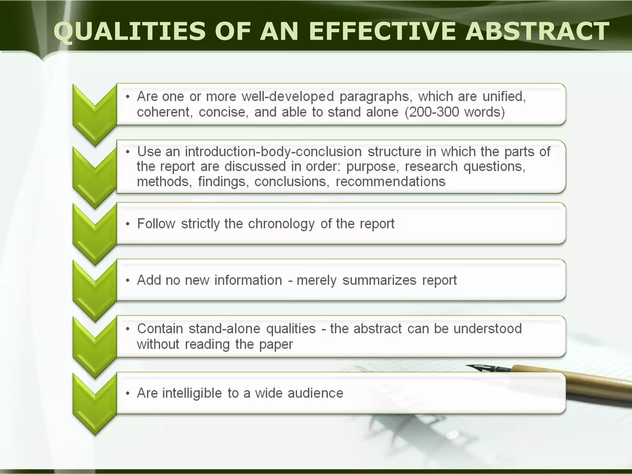 Abstract writing | PPT