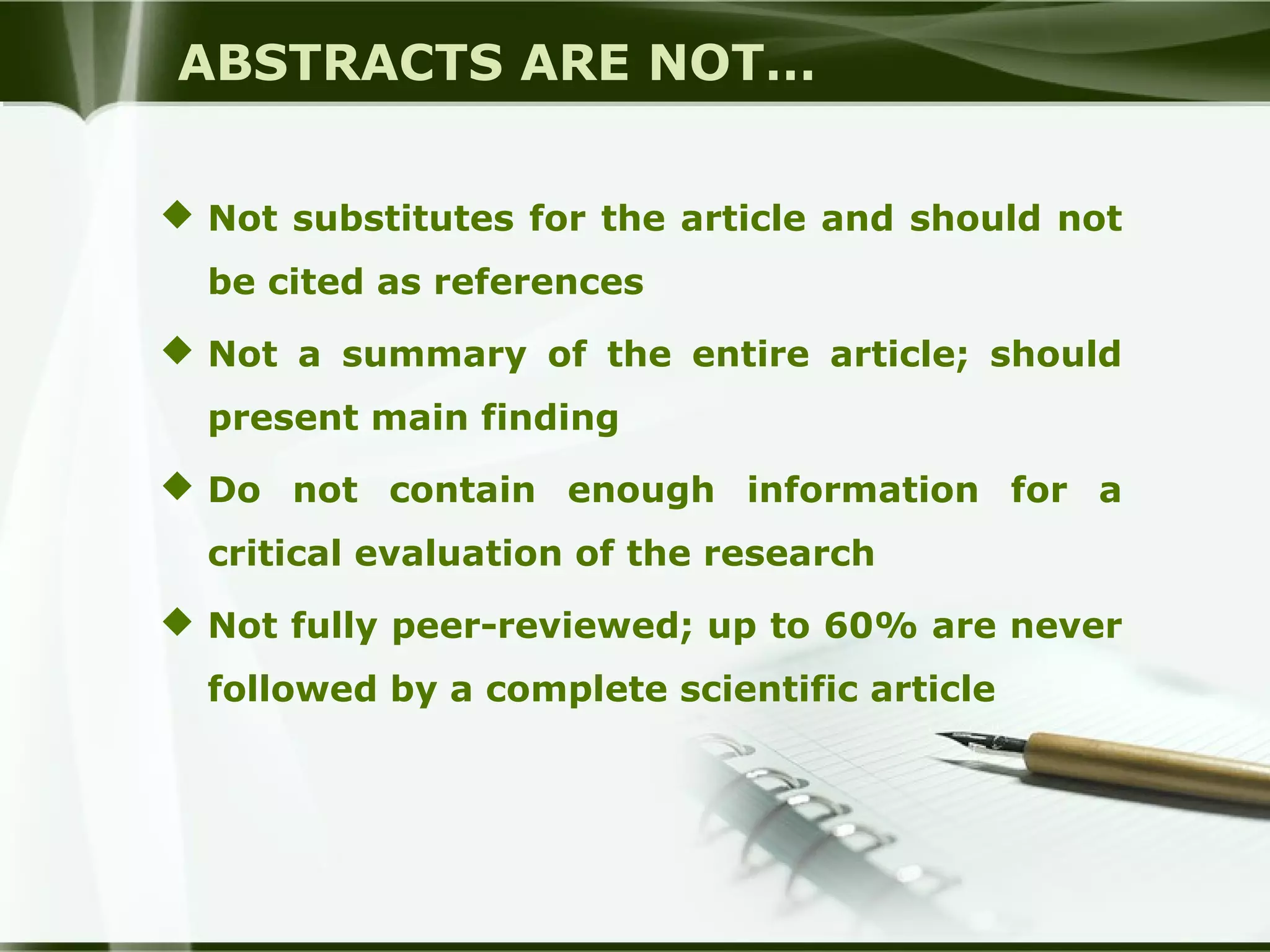 Abstract writing | PPT