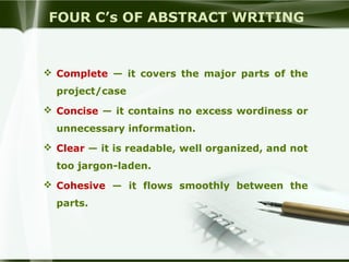 Abstract writing | PPT
