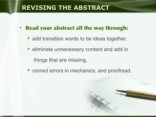 Abstract writing | PPT