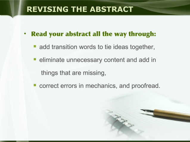 Abstract writing | PPT