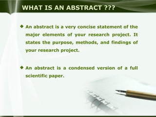 Abstract writing | PPT