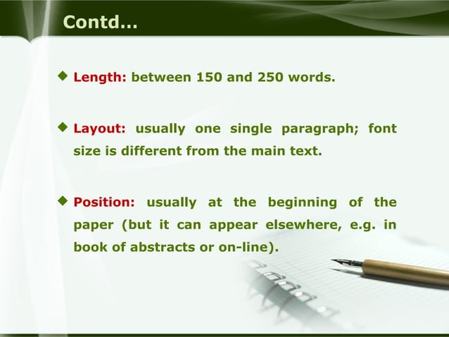 Abstract writing | PPT
