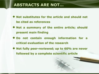 Abstract writing | PPT