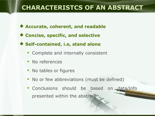 Abstract writing | PPT