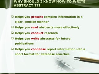 Abstract writing | PPT