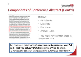Get Abstracts Accepted: Demystifying Conference Abstract Writing | PPT