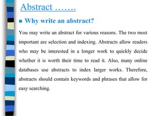 Abstract writing | PPTX