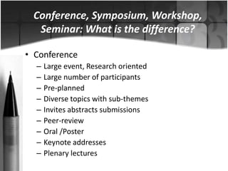 Abstract writing for conferences | PPTX
