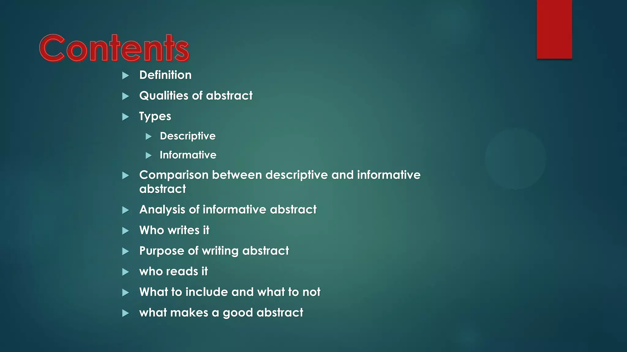 Abstract writting | PDF