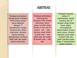 Abstrak tesis Q | PPTX