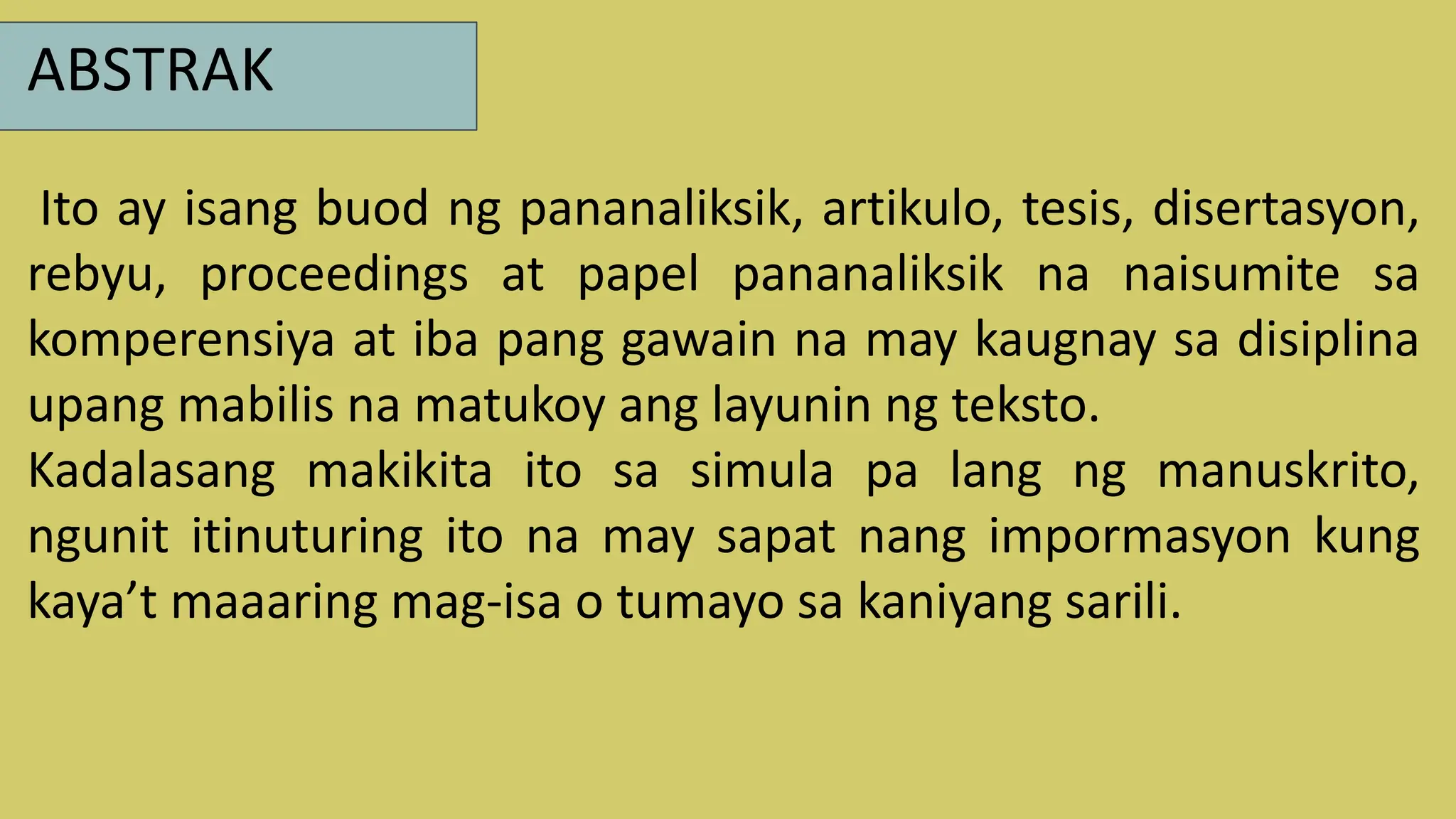 Daily Lesson Log Sa Filipino Sa Piling Larang Akademik