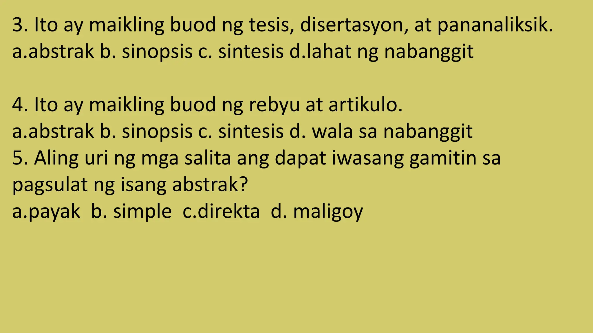 ABSTRAK (Filipino sa Piling Larang) Akademik! | PPTX