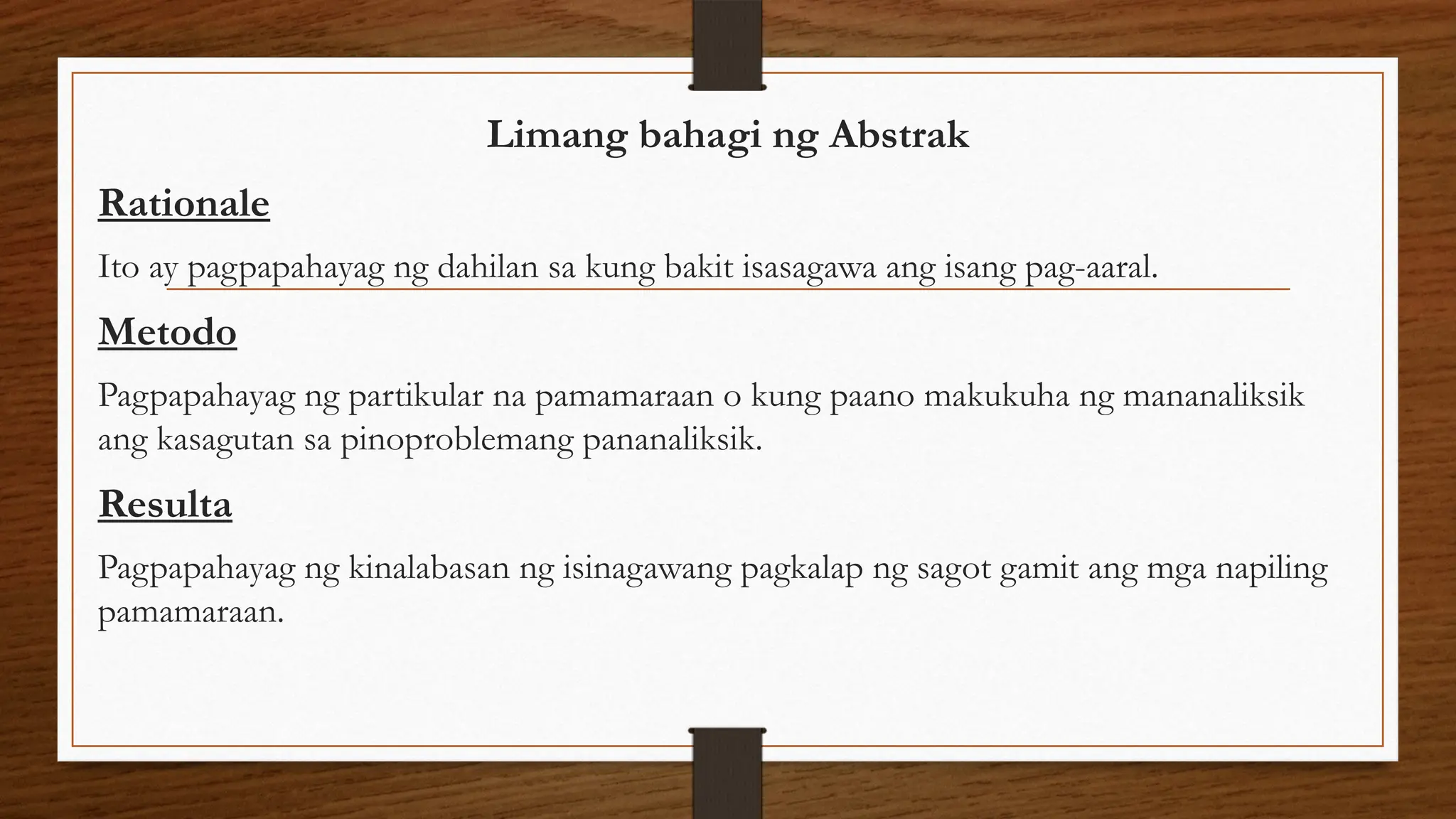 ABSTRAk or abstracum para sa Filipinong larang | PPTX