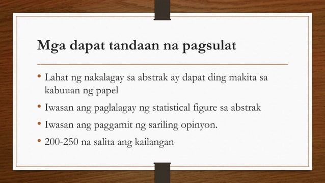 ABSTRAk or abstracum para sa Filipinong larang | PPT