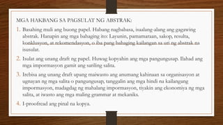 ABSTRAk or abstracum para sa Filipinong larang | PPTX