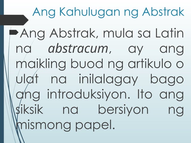 abstrak Filipino sa piling larangan.pptx