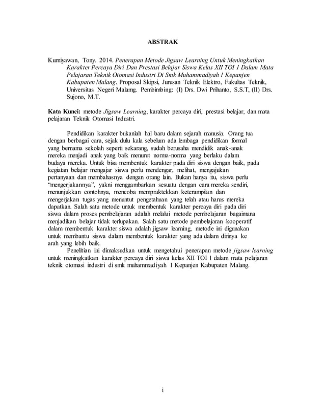 Abstrak proposal skripsi | DOCX