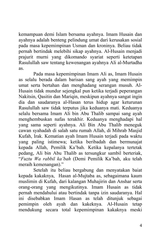 SEJARAH AL-HUSAIN DAN TRAGEDI KARBALA | PDF