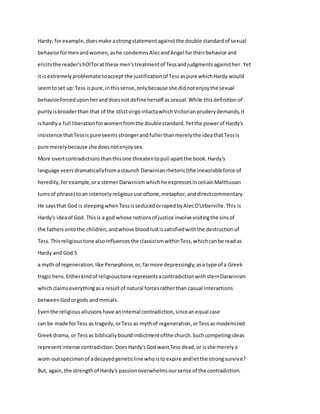 Abstract [ TESS OF THE D'urbervilles | DOCX