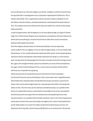 Abstract [ TESS OF THE D'urbervilles | DOCX | Christianity | Religion ...