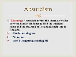 Absurdism | PPT
