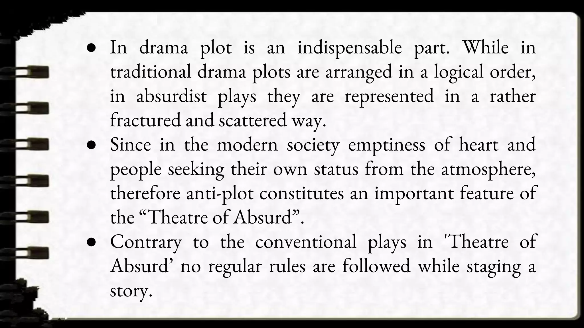 Characteristics of Absurd Theatre | PPTX