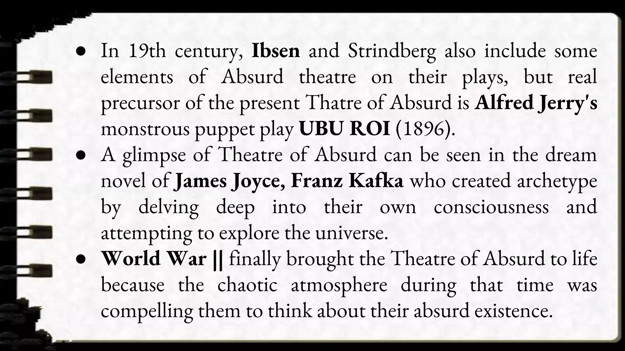 Characteristics of Absurd Theatre | PPTX