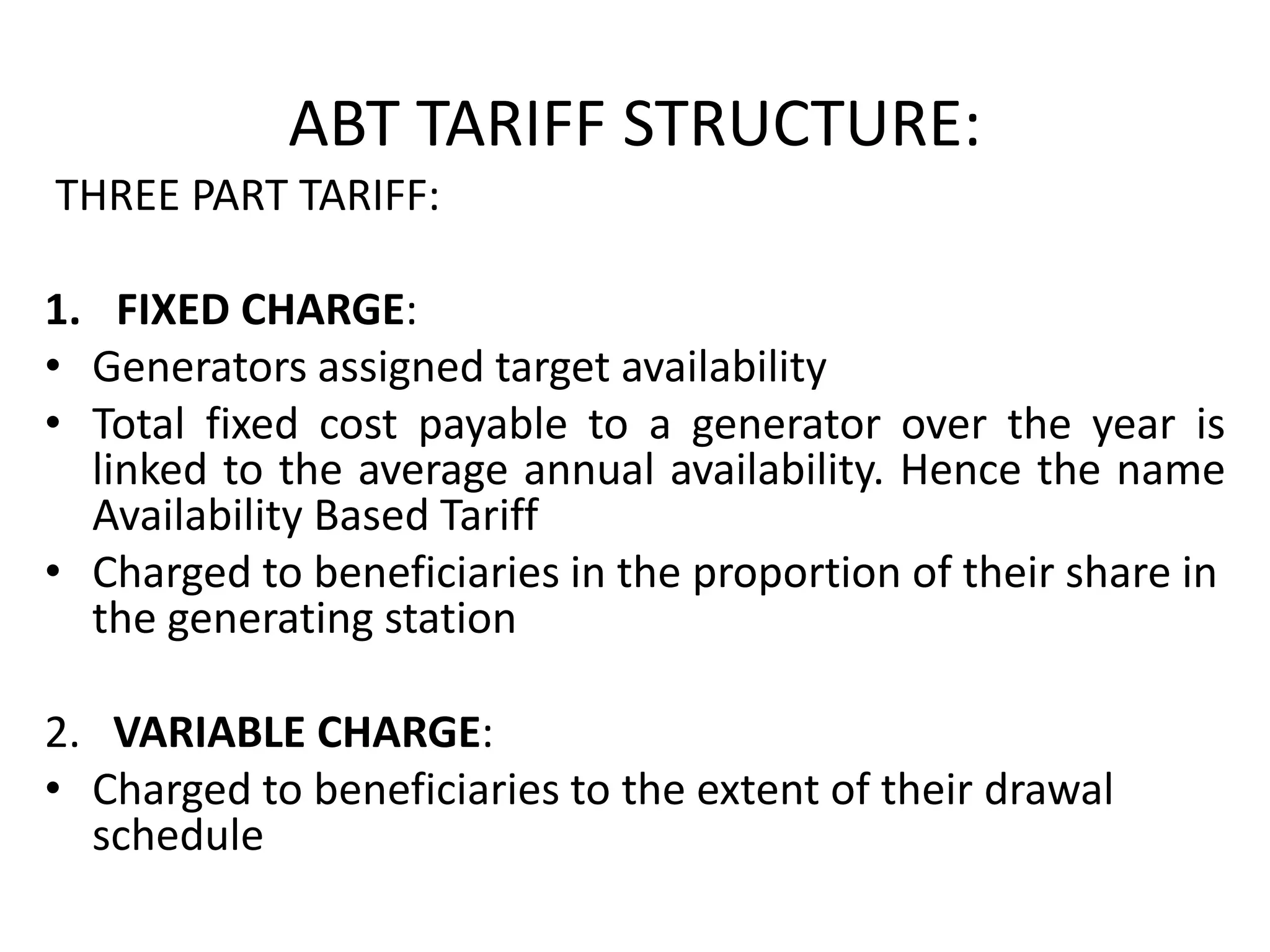 ABT (Availability Based Tariff) - UI (Unscheduled Interchange) | PPSX
