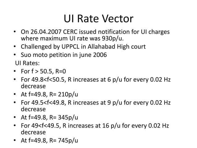 ABT (Availability Based Tariff) - UI (Unscheduled Interchange) | PPSX ...