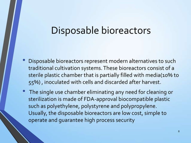 Bioreactors for plant cell cultures | PPT