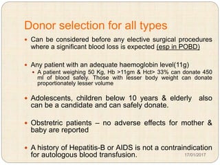 AUTOLOGOUS BLOOD TRANSFUSION | PPTX