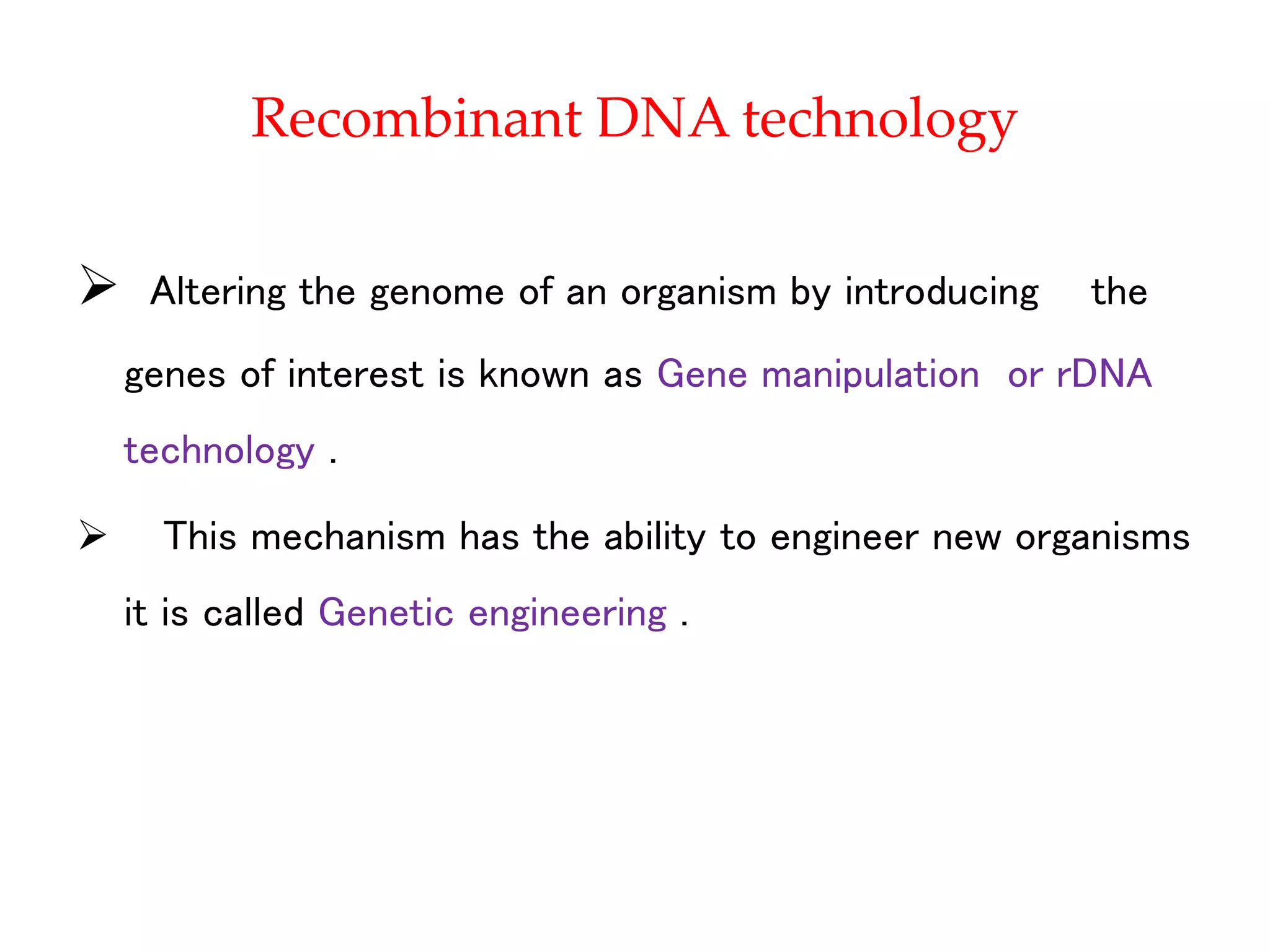 Construction of rDNA molecules and bacterial transformation | PPTX