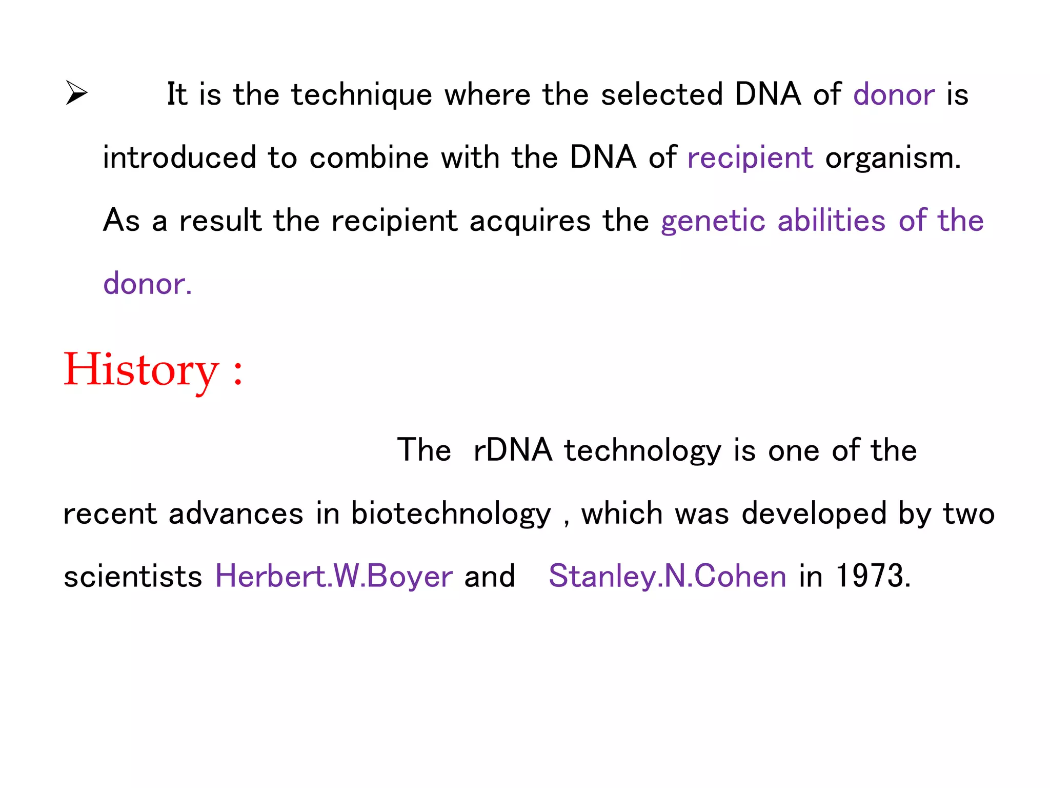 Construction of rDNA molecules and bacterial transformation | PPTX