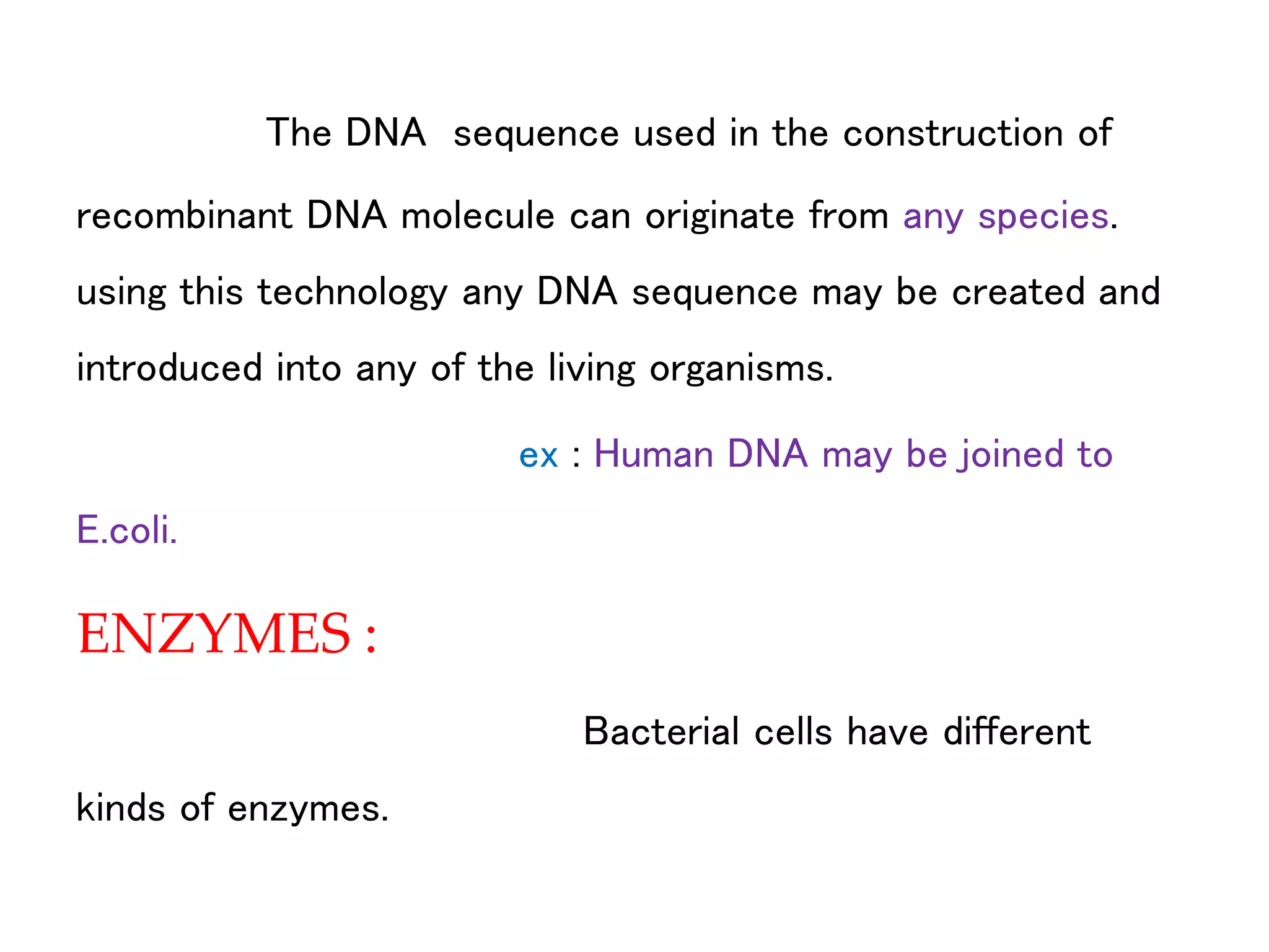 Construction of rDNA molecules and bacterial transformation | PPTX