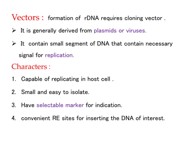 Construction of rDNA molecules and bacterial transformation | PPTX ...