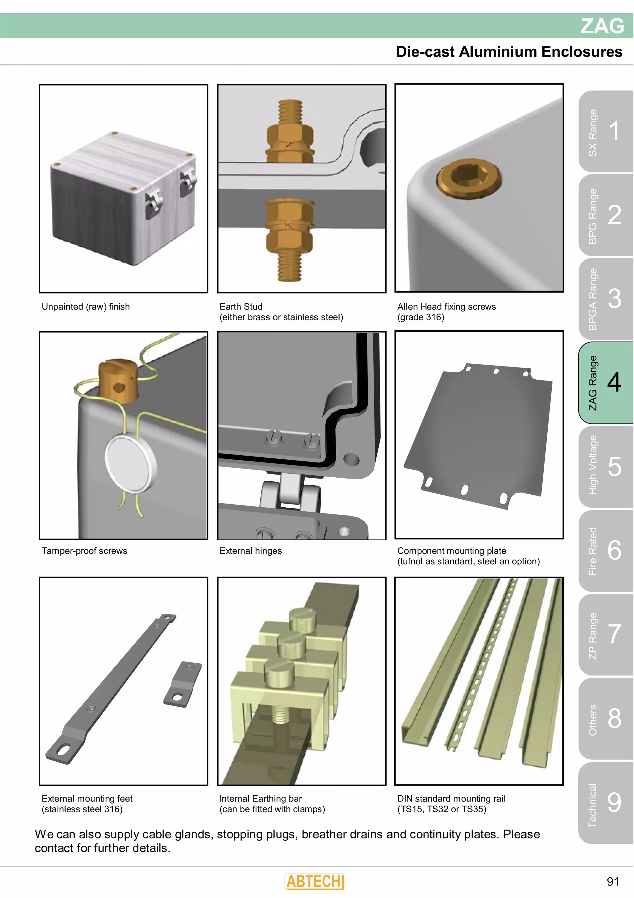 Abtech ZAG Aluminium Electrical Enclosures & Junction Boxes (Zone 1 & 2 ...