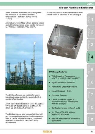 Abtech ZAG Aluminium Electrical Enclosures & Junction Boxes (Zone 1 & 2 ...