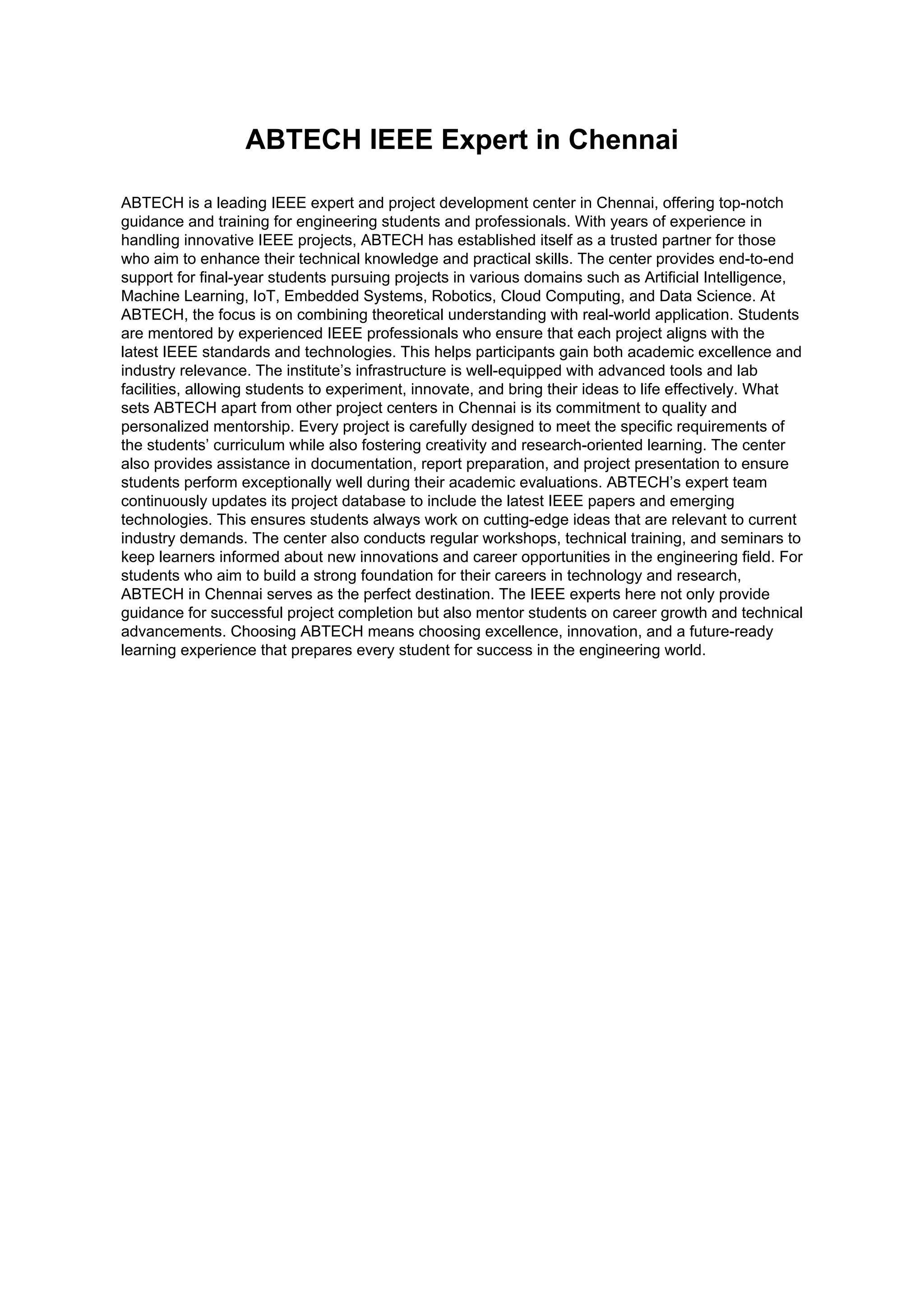 IEEE Expert in chennai IEEE Expert in chennai | PDF