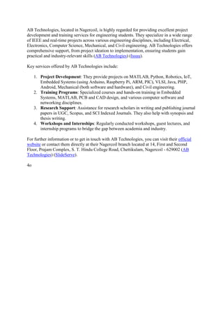 Best engineering project center in nagercoil | PDF